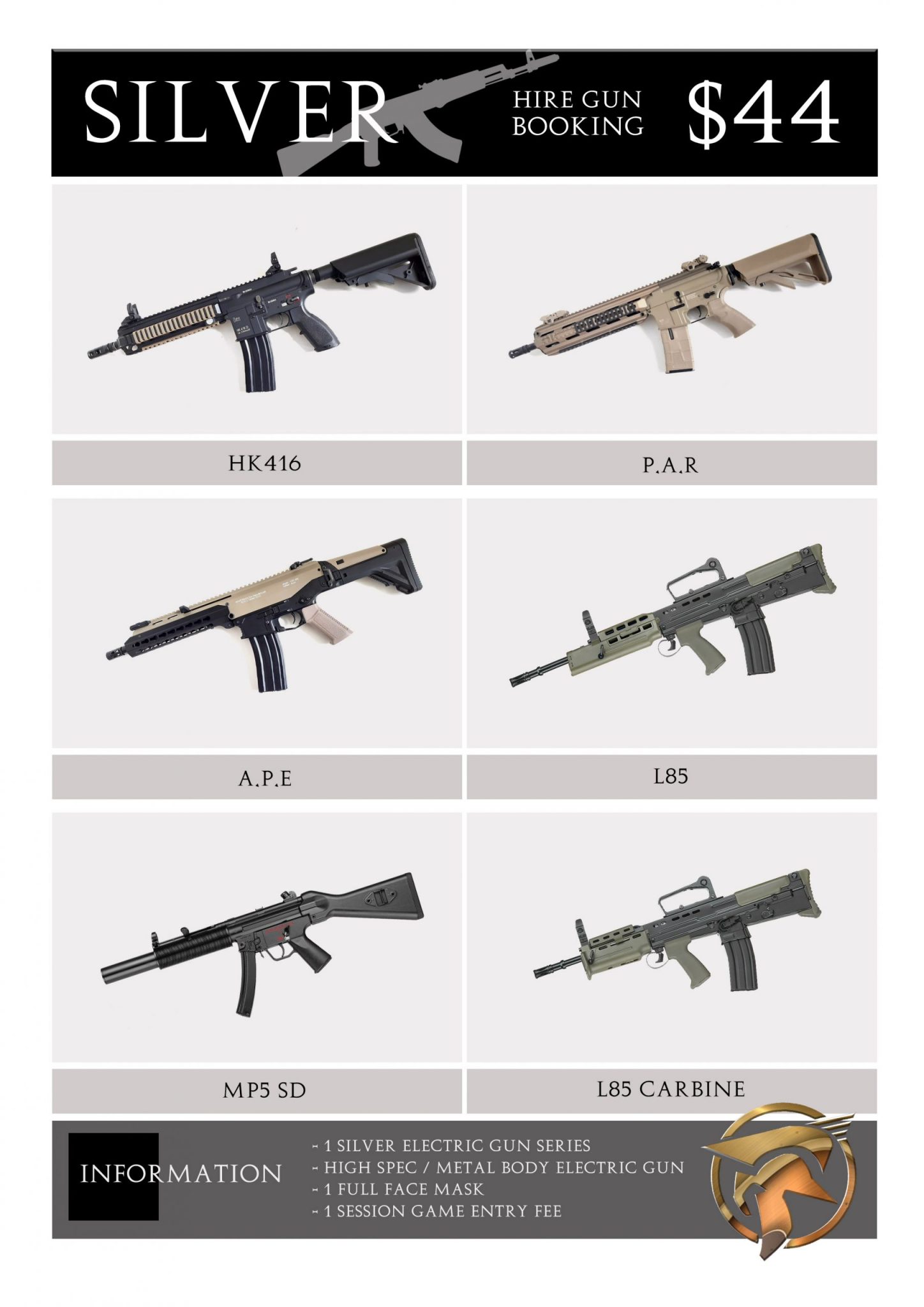 The Arena Airsoft - Silver Hire Packages